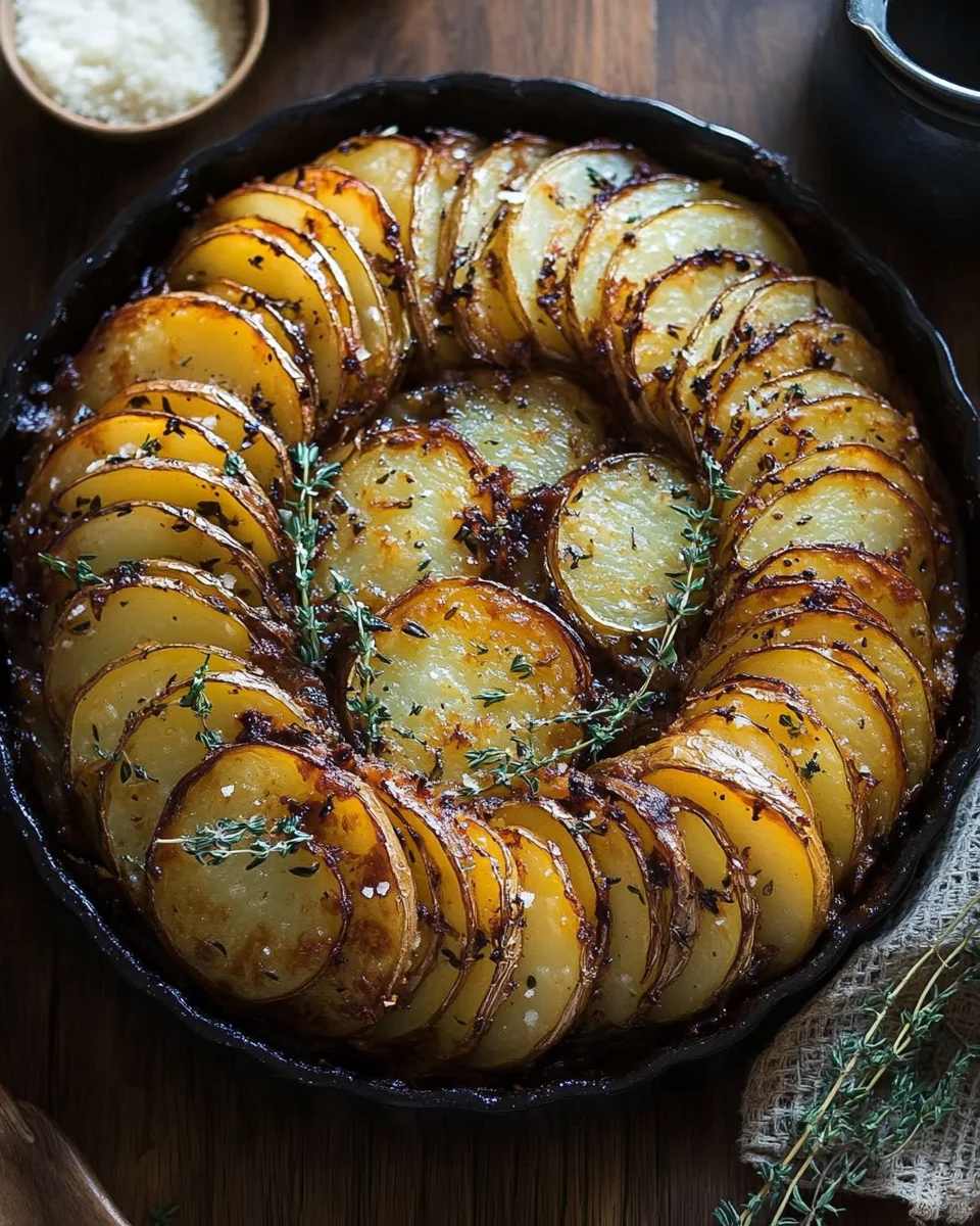 Crispy Balsamic-Thyme Potato Torte