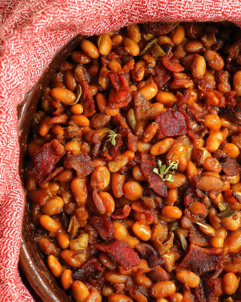 Crockpot Bacon-Bourbon Baked Beans