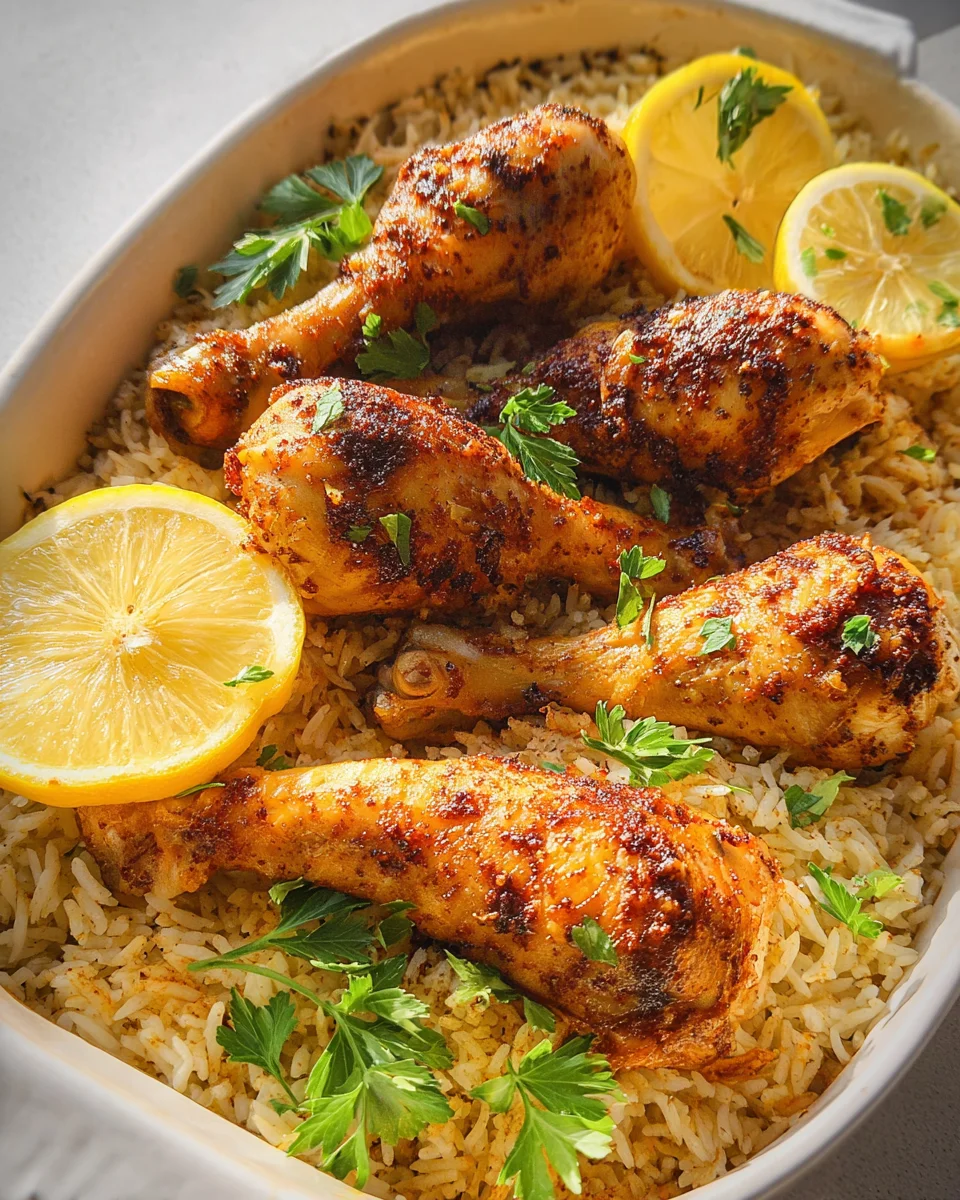 Baked Chicken Legs and Rice: A Cozy & Delicious Dish