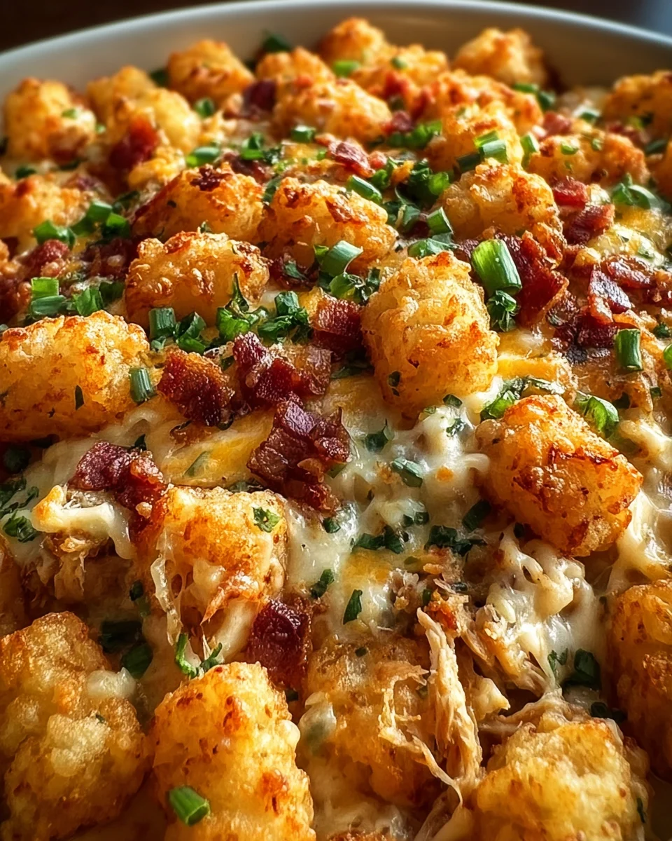 Easy Chicken Bacon Ranch Tater Tot Casserole - A Comfort Food Delight